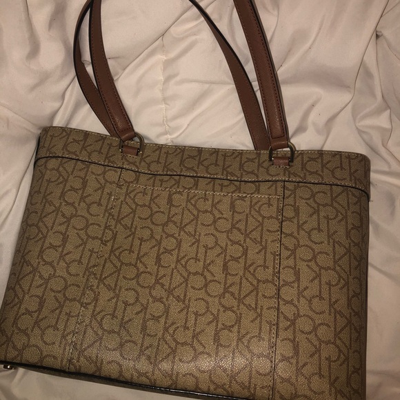 Calvin Klein | Bags | Calvin Klein Monogram Zip Tote Bag | Poshmark
